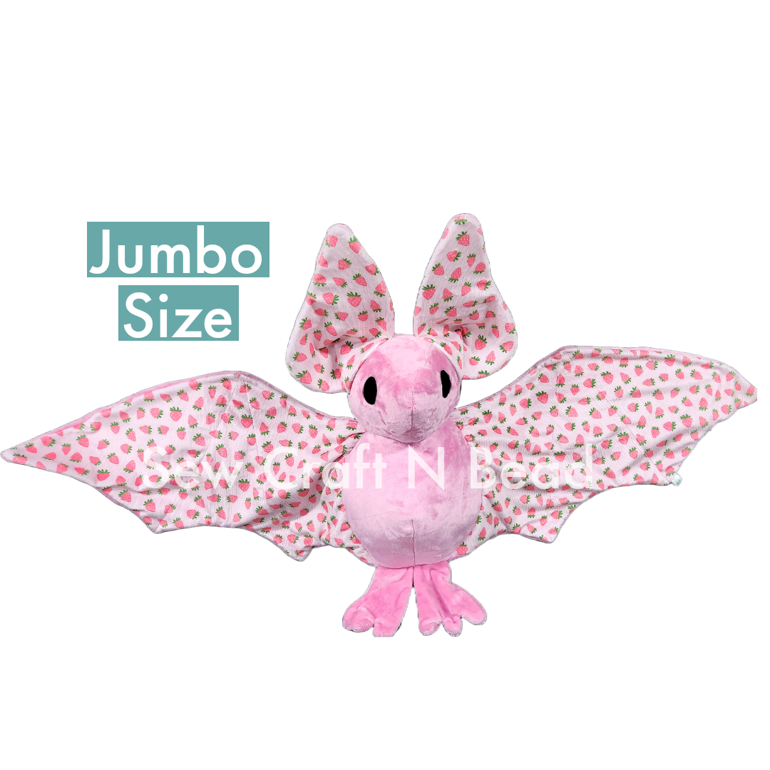Pink Strawberry Bat Plush Scented or No Scent (MADE TO ORDER ...