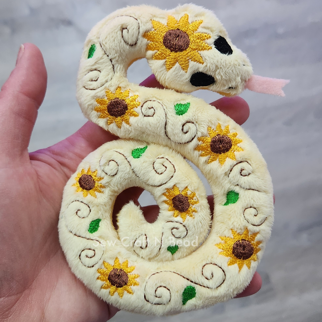 Sunflower Snake Plush (READY TO SHIP) – SewCraftNbead