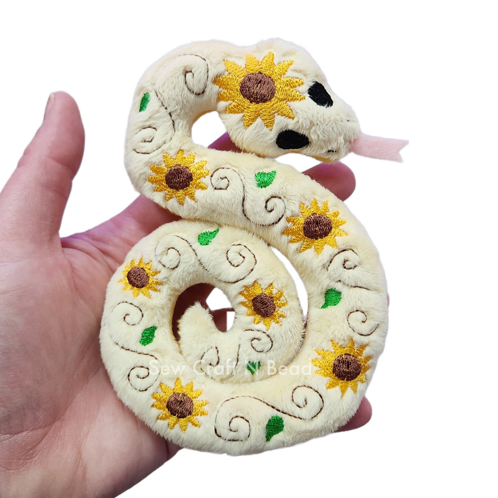 Sunflower Snake Plush (READY TO SHIP) – SewCraftNbead