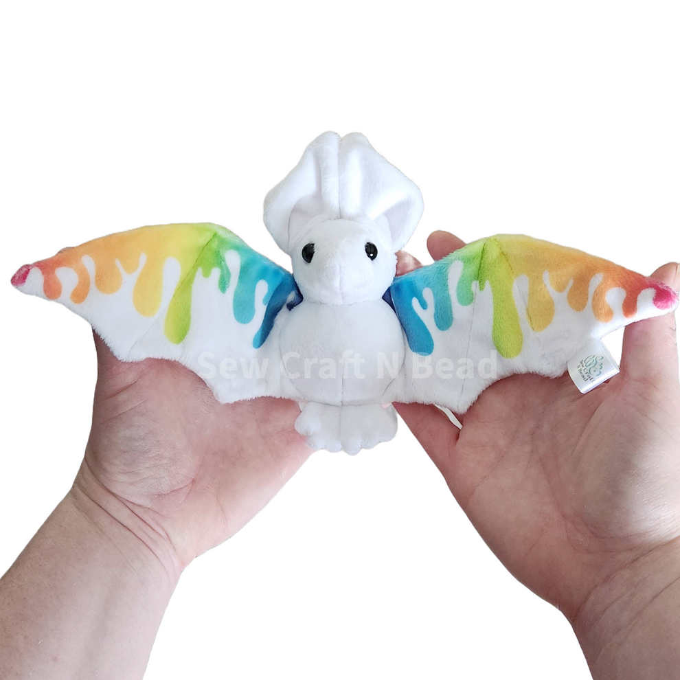 Rainbow Drip Bat Plush (READY TO SHIP) – SewCraftNbead