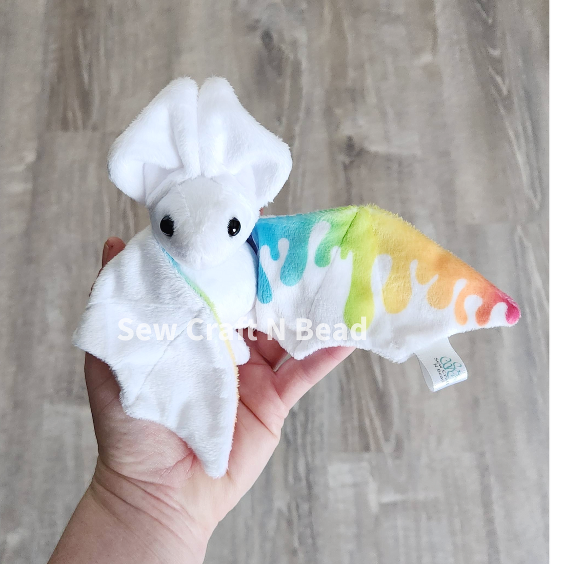 Rainbow Drip Bat Plush (READY TO SHIP) – SewCraftNbead